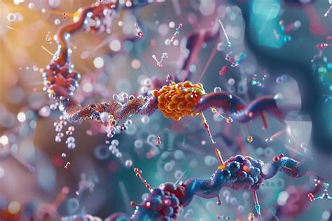 Premium Photo Exploring Biological Structures Graphic Models Of Dna And Cells