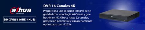 Dvr De 16 Canales 4k Marca Dahua Modelo Xvr5116he 4kl I3