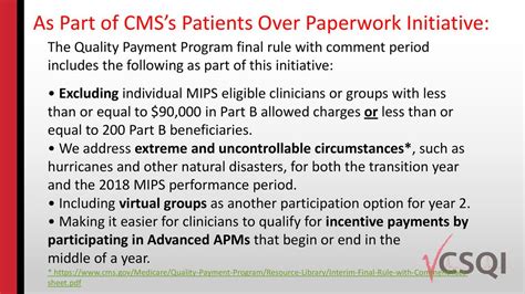 An Overview of CMS’s Quality Payment Program Reporting Requirements - ppt download