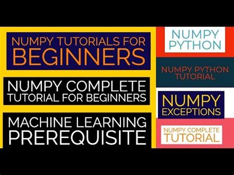 Numpy Complete Tutorial For Machine Learning |Numpy Important Exceptions|Part:4 - YouTube