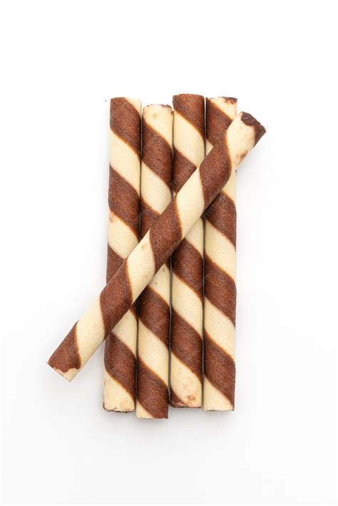 Premium Photo Biscuit Wafers Stick With Chocolate Cream