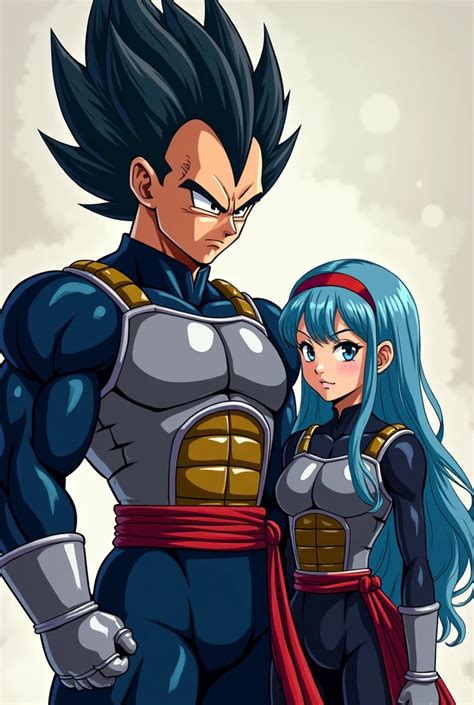 Vegetas Hair Is Standing On End He Was Wearing A Dark Blue Suit And