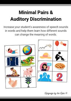 Minimal Pairs and Auditory Discrimination Activity by Language by the Lake