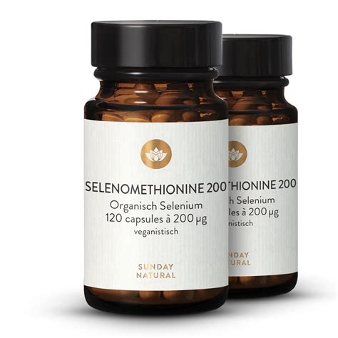 L Selenomethionine 200µg Organisch Selenium 2x120 Capsules