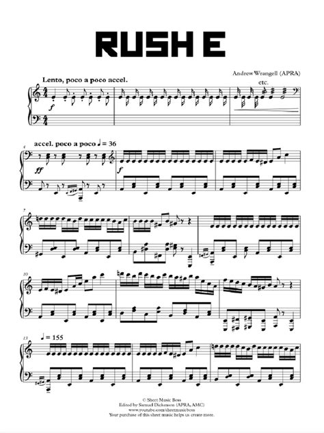 Rush E Sheet Music Pdf