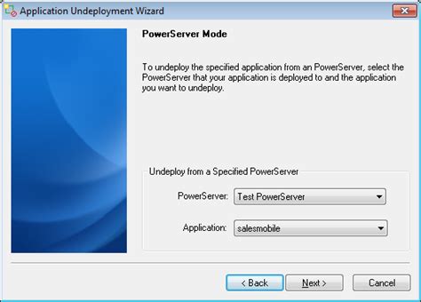 Undeploying With The Powerserver Mode Powerserver Toolkit User Guide