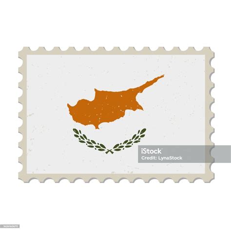 키프로스 그런지 우표 키프로스 국기가 있는 빈티지 엽서 벡터 그림은 흰색 배경에 분리되어 있다 복고풍 스타일 엽서에 대한 스톡 벡터 아트 및 기타 이미지 Istock