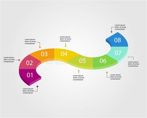 Timeline Graph Chart Template For Infographic For Presentation For 8