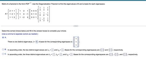 solved use the factorization a pdp−1 to compute ak where k