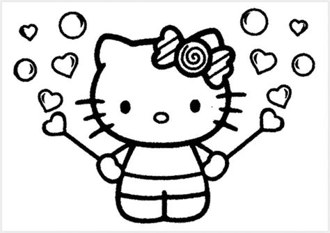 √ Sketsa Hello Kitty Comel Cantik Unik Dan Paling Menarik Sindunesia