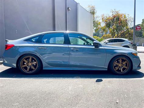 2022 Honda Civic With 18x9 5 38 Volk Te37 Saga And 255 35r18 Achilles