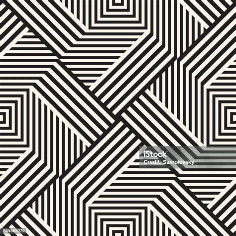 줄무늬 선와 추상 기하학적 패턴입니다 원활한 벡터 Ackground입니다 흑백 격자 텍스처입니다 0명에 대한 스톡 벡터 아트 및 기타 이미지 Istock
