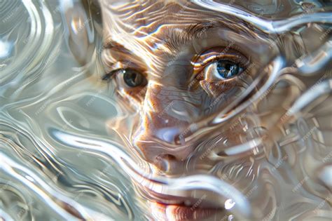 premium photo distorted visuals through a glass object