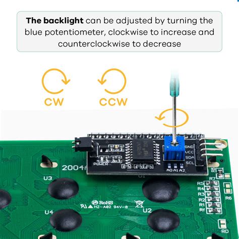 Hosyond 3pcs Iic I2c 2004 Lcd Module 20x04 Lcd Screen Module Display For Arduino Raspberry Pi