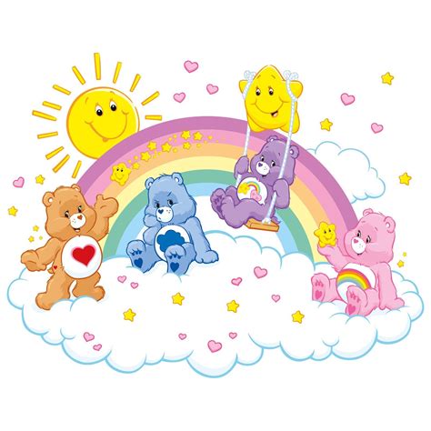 Care Bears Cloud Wall Sticker Tatuagens Ursinhos Carinhosos