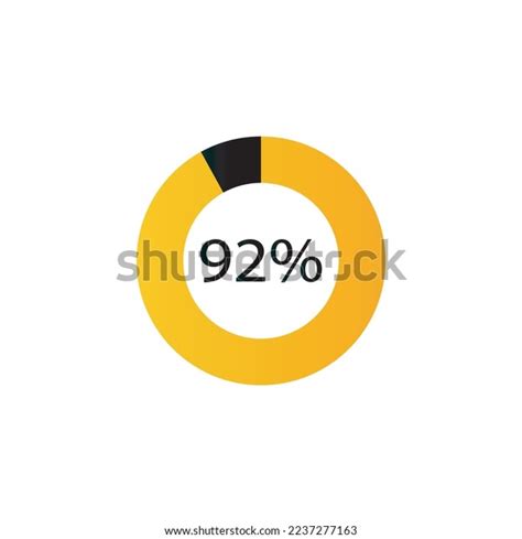Circle Percentage Diagrams Showing Ready To Use Web Stock Vector