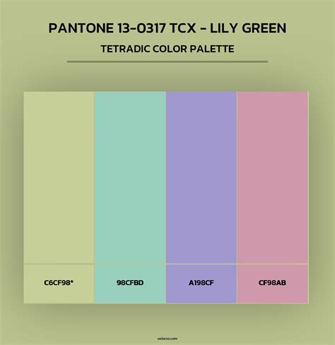 Pantone 13 0317 Tcx Lily Green Color Palettes