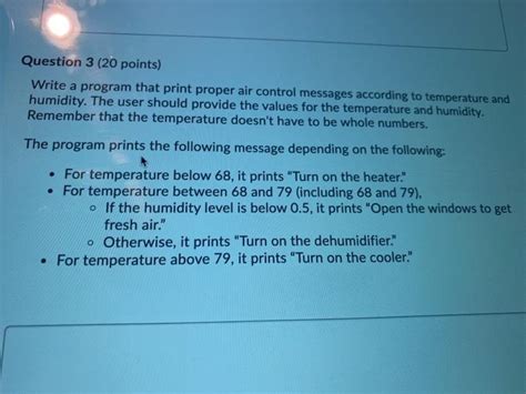 solved question 3 20 points write a program that print