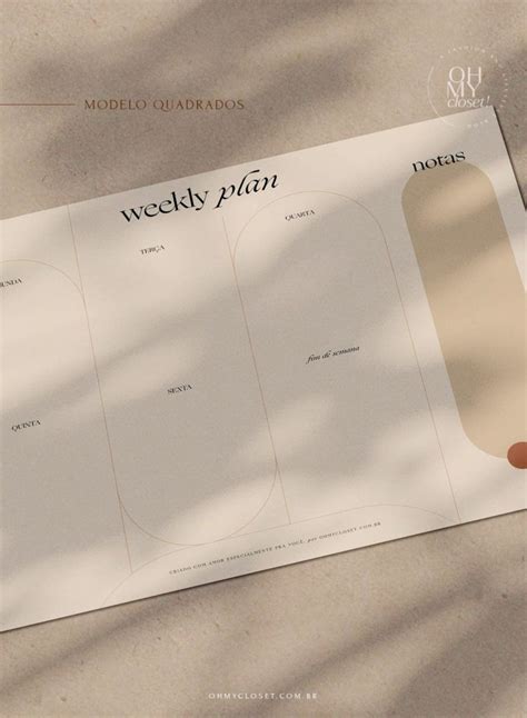 Planner Semanal Modern Minimalist Artofit