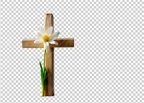 십자가 십자가 는 투명 한 배경 에 고립 된 기독교 종교 상징 이다 프리미엄 Ai 생성 Psd