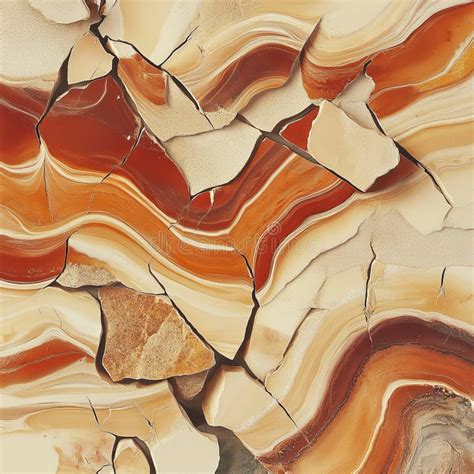 Fractured Marble Texture With Natural Earth Tones And Organic Patterns