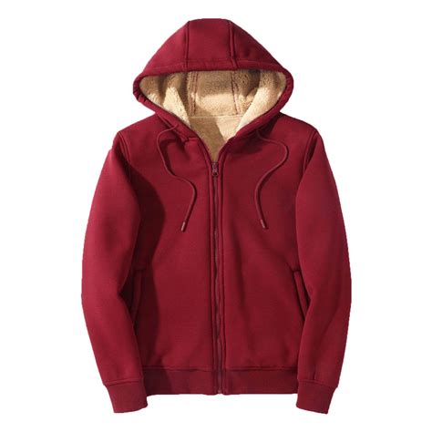 Ccrftgi Mens Hoodie Heavyweight Thick Fleece Lined Jackets Big And Tall