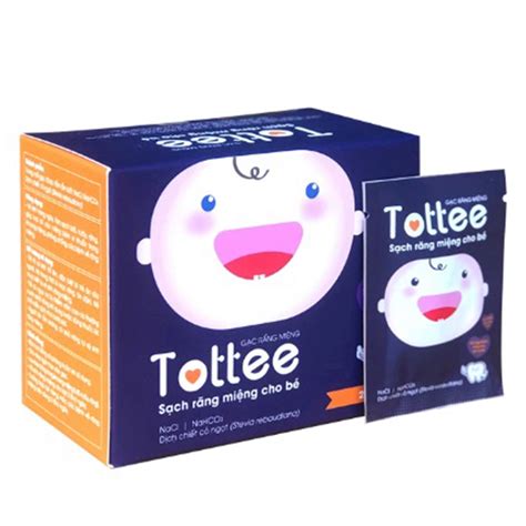 Gạc Răng Miệng Cho Bé Tottee Hộp 30 Gói Chính Hãng