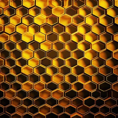 Premium Ai Image Hexagonal Honeycomb Pattern