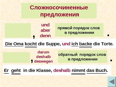 Порядок слов в предложениях с примерами картинки таблицы схемы Немецкий язык онлайн