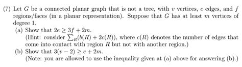 7 let g be a connected planar graph that is not a