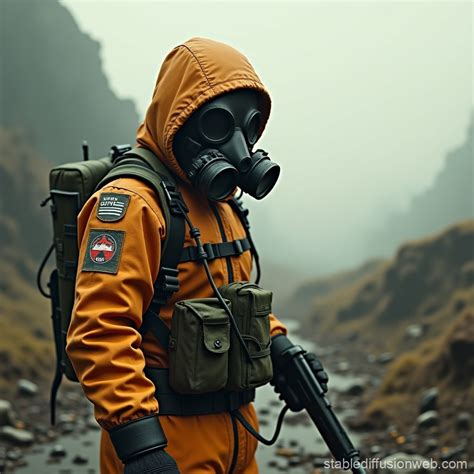Stalker 2 Character In Post Apocalyptic Survival Suit Stable