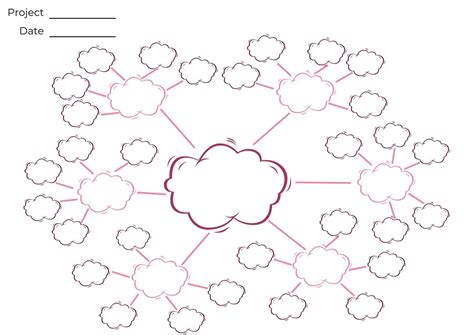 Printable Mind Map Template Bundle A4 Bubble Mind Map Planner
