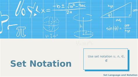 Set Notation Full Lesson With Differentiated Resources Teaching