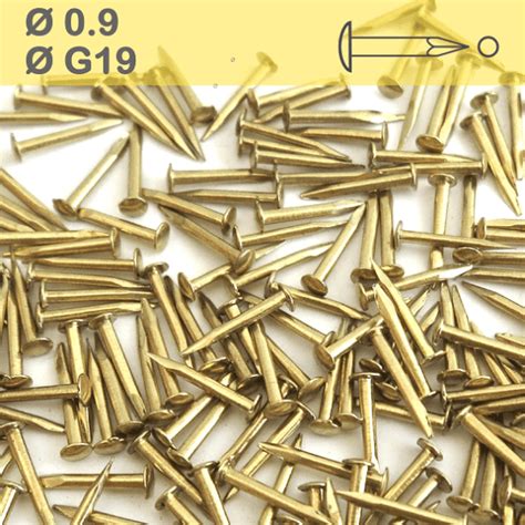 Escutcheon Pins Ø 09mm Round Head Solid Brass 5 25mm Blackbird Nails