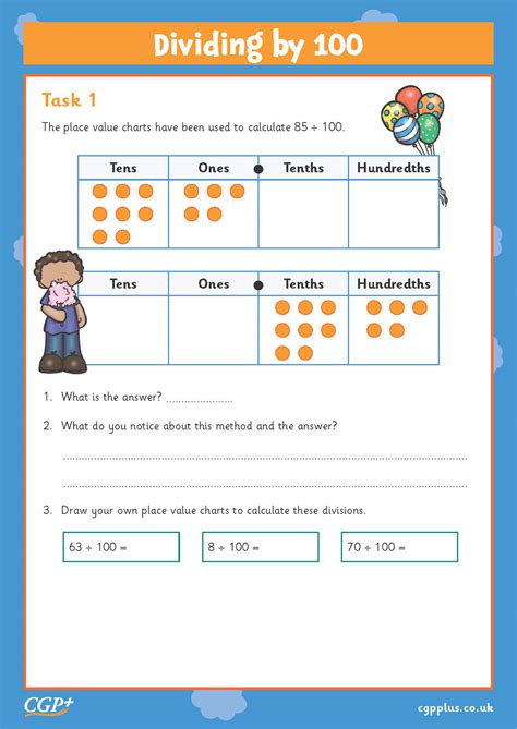 Decimal Problems — Dividing By 100 Year 4 Cgp Plus