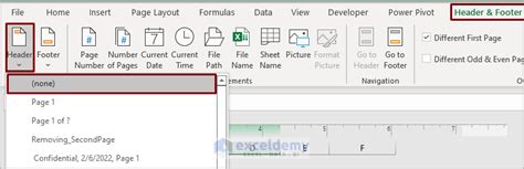 How To Remove A Header In Excel 4 Methods Exceldemy