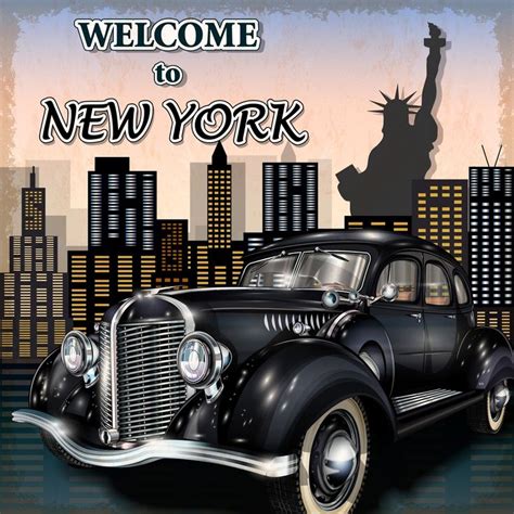 Decoupage Vintage Retro Car Travel Designdekupajcanvas Tablo Için Arabalı Seyahat Posterleri