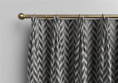 Chevron Stripe Charcoal Made To Measure Curtains 247curtains