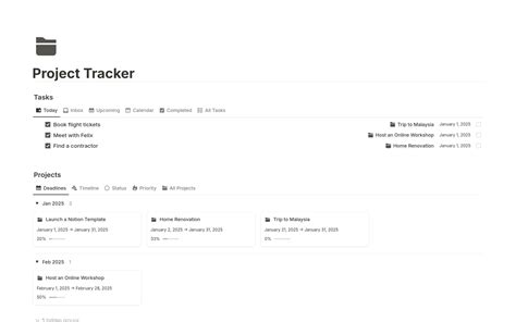 project tracker template notion marketplace