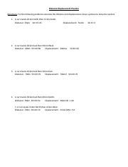 Calculating Distance And Displacement Practice Problems With Course Hero