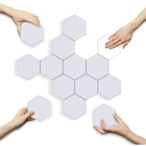 Hexagonal Led Wall Tile Lights With Touch Sensitive Honeycomb Magnetic