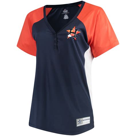 Majestic Houston Astros Womens Navyorange Plus Size League Diva