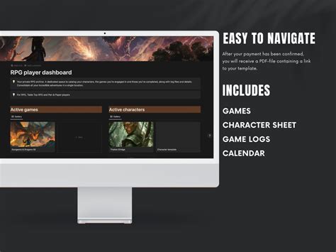 Notion Template Dandd 5e Dnd Character Sheet Notion Dashboard Voor