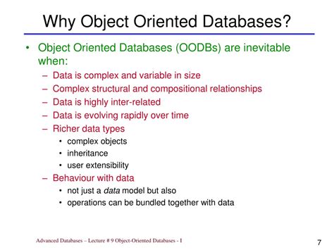 Ppt Advanced Databases Object Oriented Databases Powerpoint