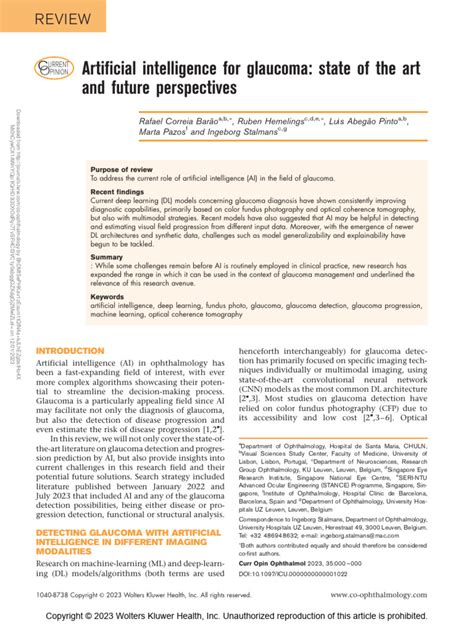 artificial intelligence for glaucoma state of the art pdf