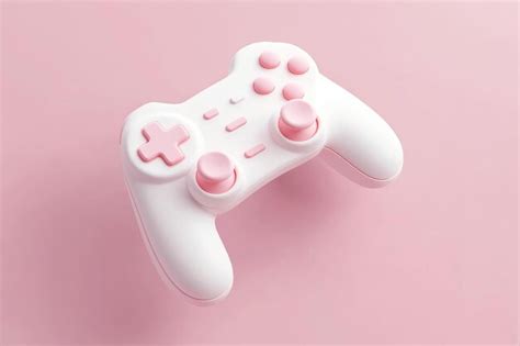 3d Joystick Controller Gamepad For Videogames On Pastel Background Gameplay Symbol 3d Render In