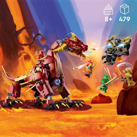 Lego Ninjago Heatwave Transforming Lava Dragon 71793 Building Toy Set