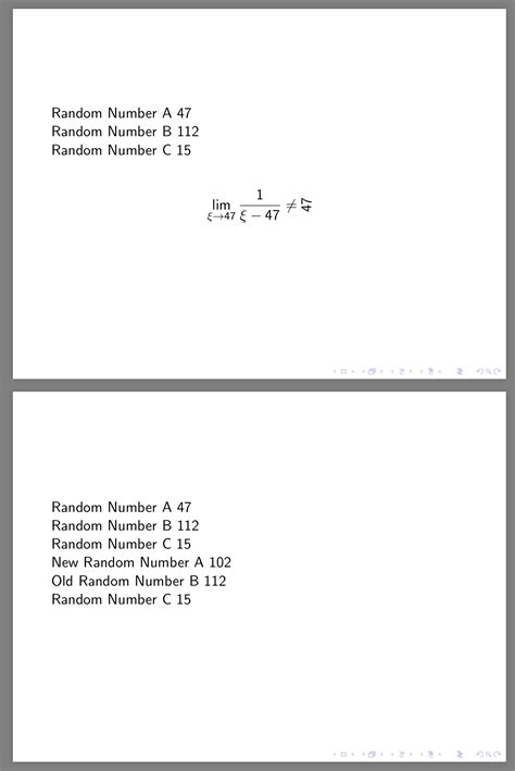 Random Variables That I Can Call In Latex Beamer TeX LaTeX Stack Exchange