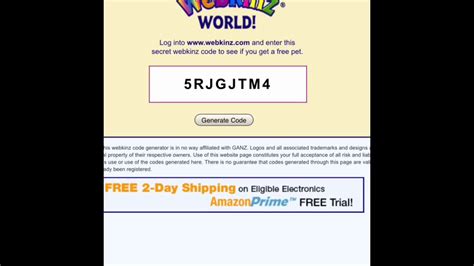 Free Webkinz Code 2025 Maggy Rosette