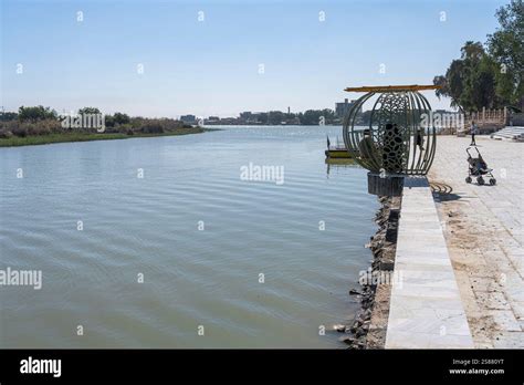 Tigris River At The Confluence Of Euphrates And Tigris Shore Promenade